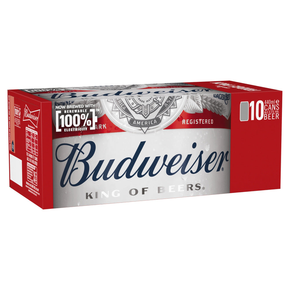 Budweiser Lager 10 X 440ml – To your door Barrow
