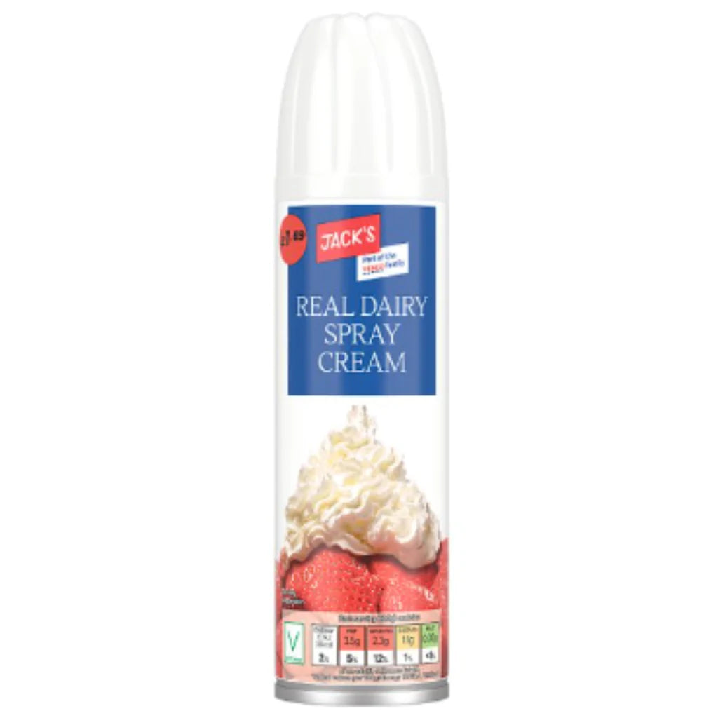 Jack's Real Dairy Spray Cream 250g – To your door Barrow
