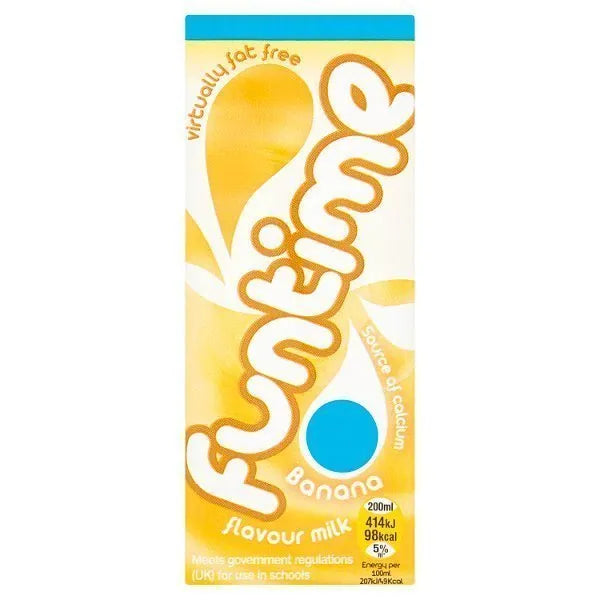 Funtime Banana Flavour Milk Small Carton 200ml – To your door Barrow